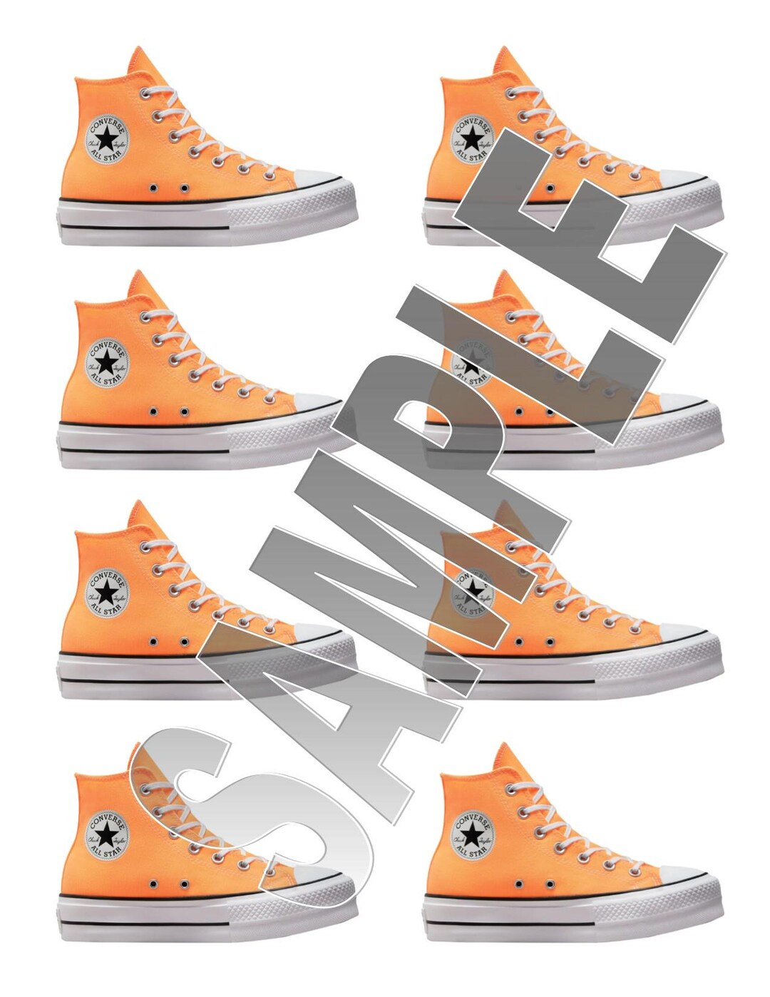 Orange Adidas Sneaker Party Cupcake Toppers (you Print Instant Digital ...