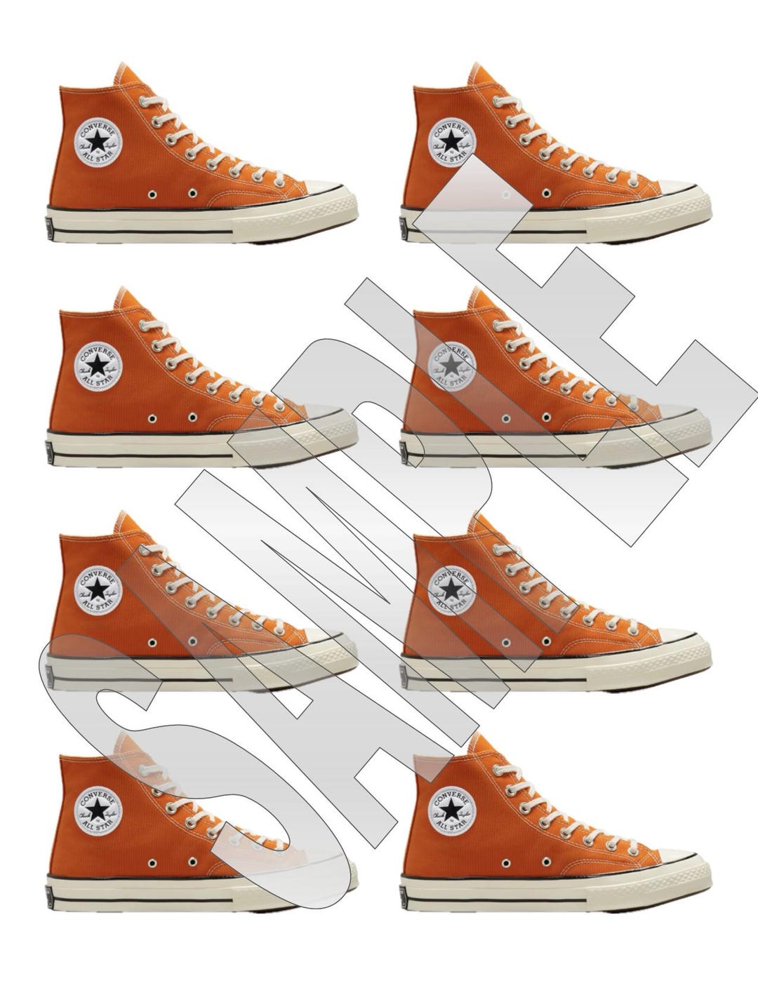 Burnt Orange Adidas Sneaker Party Cupcake Toppers (you Print Instant ...