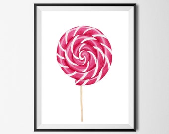 Lollipop art | Etsy