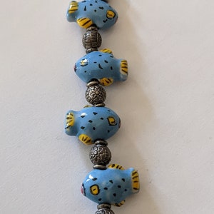 Blue Fish Ceramic Beaded Ceiling Fan Pull Fish Light Pull - Etsy