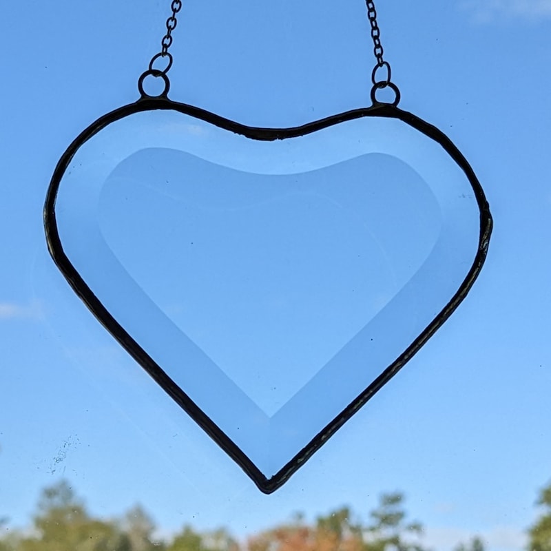 Glass Heart Ornaments - Etsy