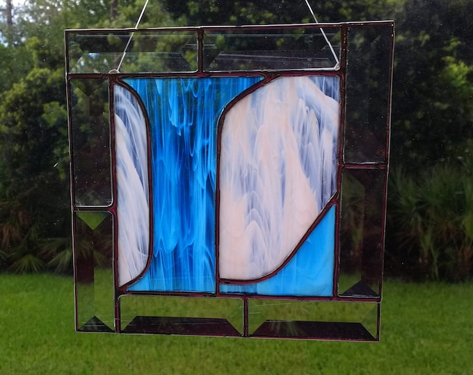 Stained Glass Gift, Choose Your Letter, Suncatcher, 7 Inches Square ...