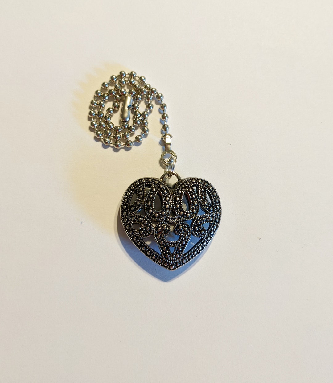 Heart Ceiling Fan Pull, Metal Heart Light Pull, Chain Accessories, Home ...