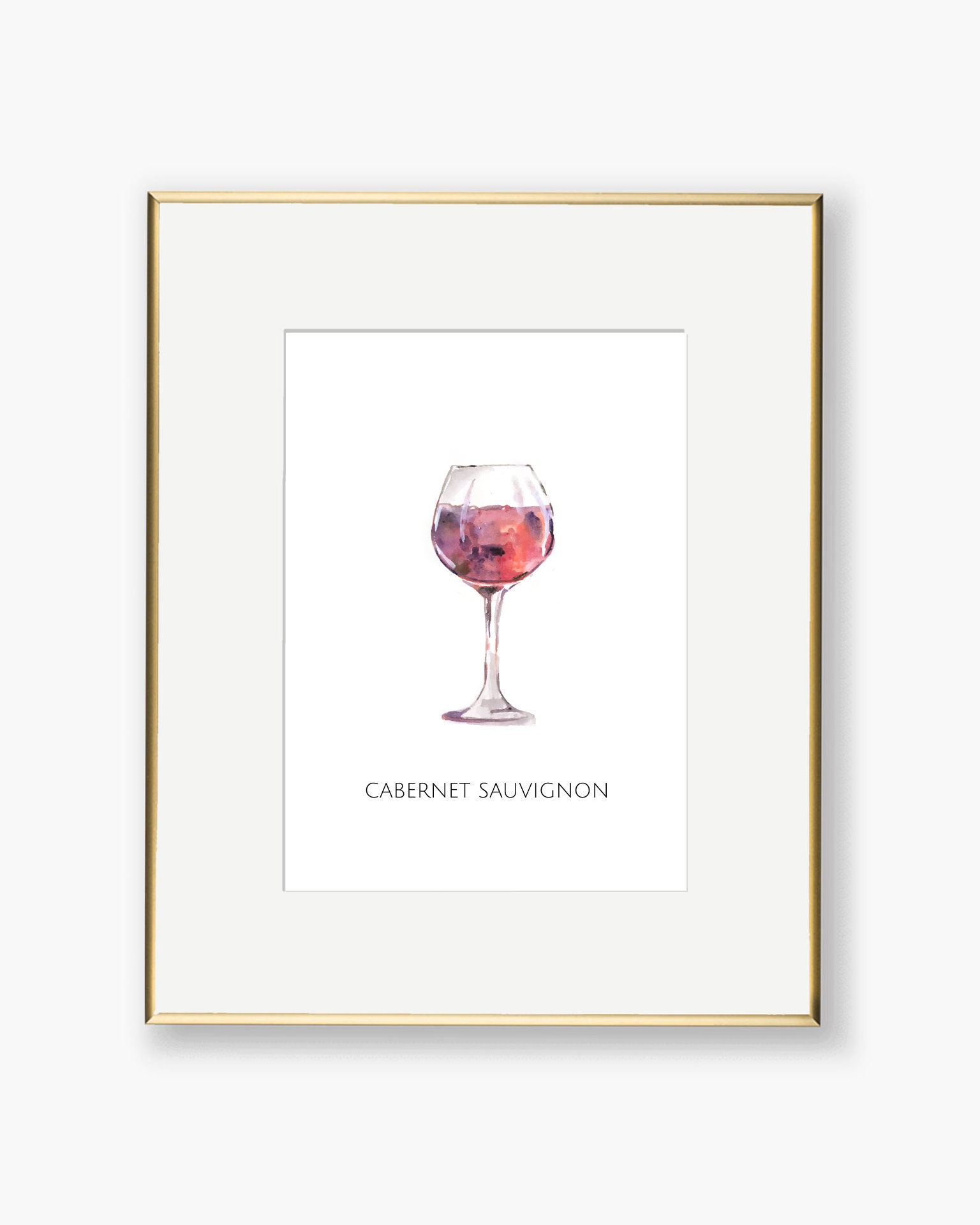 Red Wine Watercolor Print - Etsy