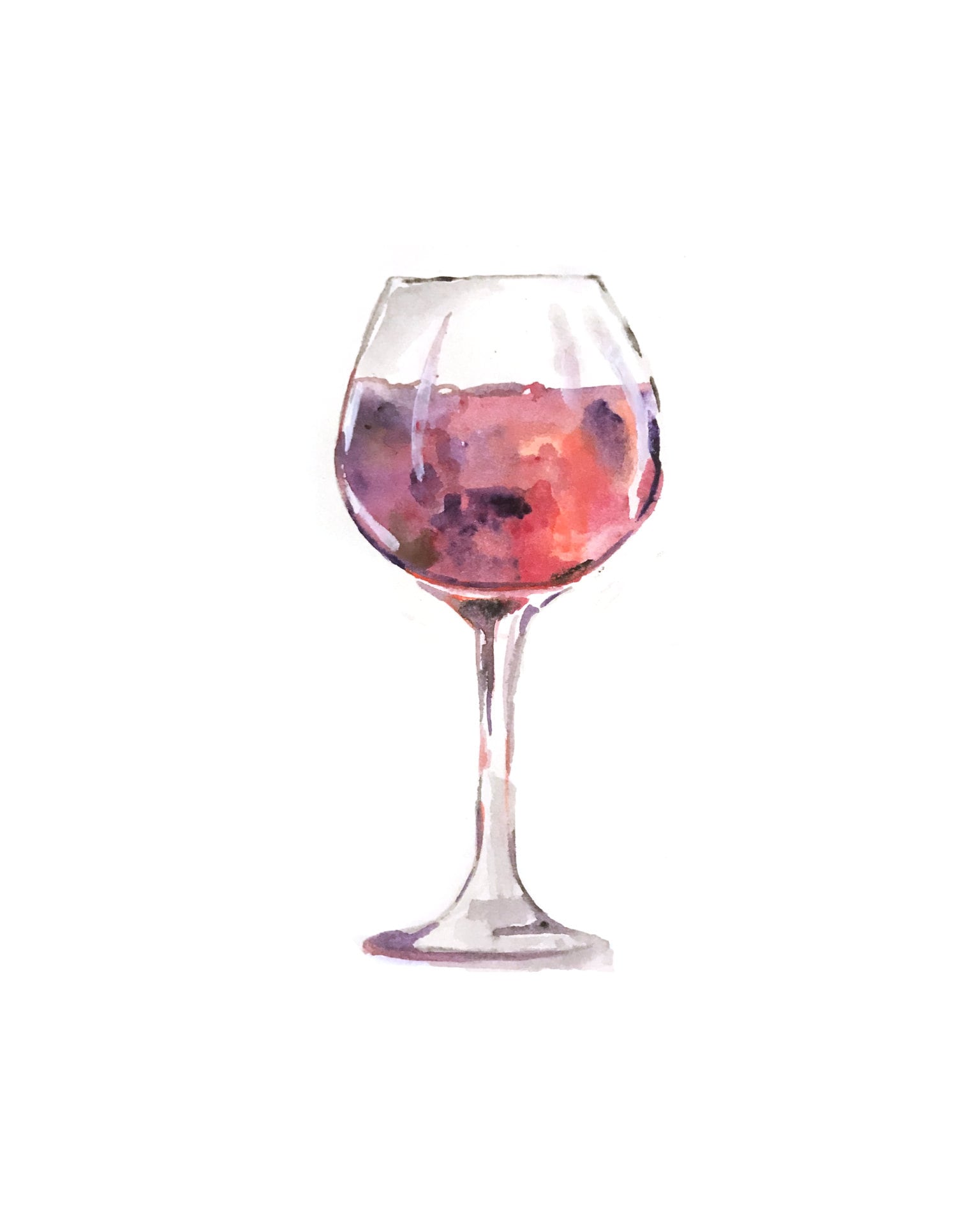 Red Wine Watercolor Digital Download - Etsy