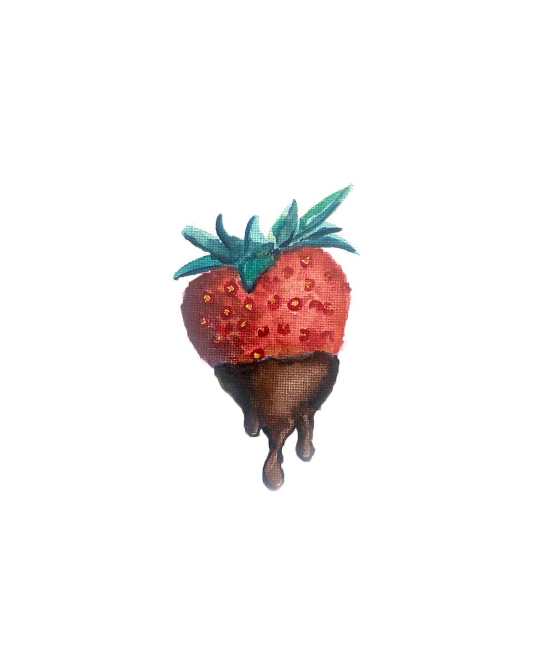 Chocolate-covered Strawberry Watercolor Digital Download - Etsy