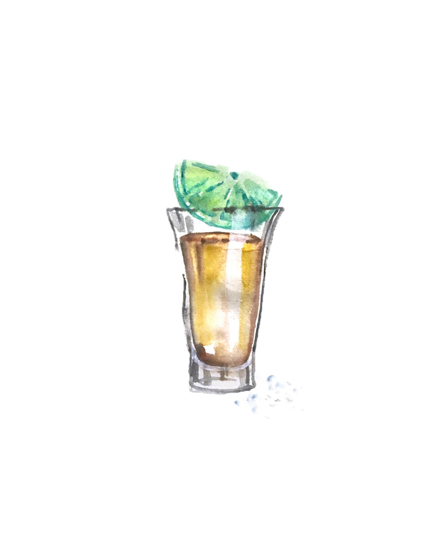 Tequila Shot Watercolor Digital Download - Etsy