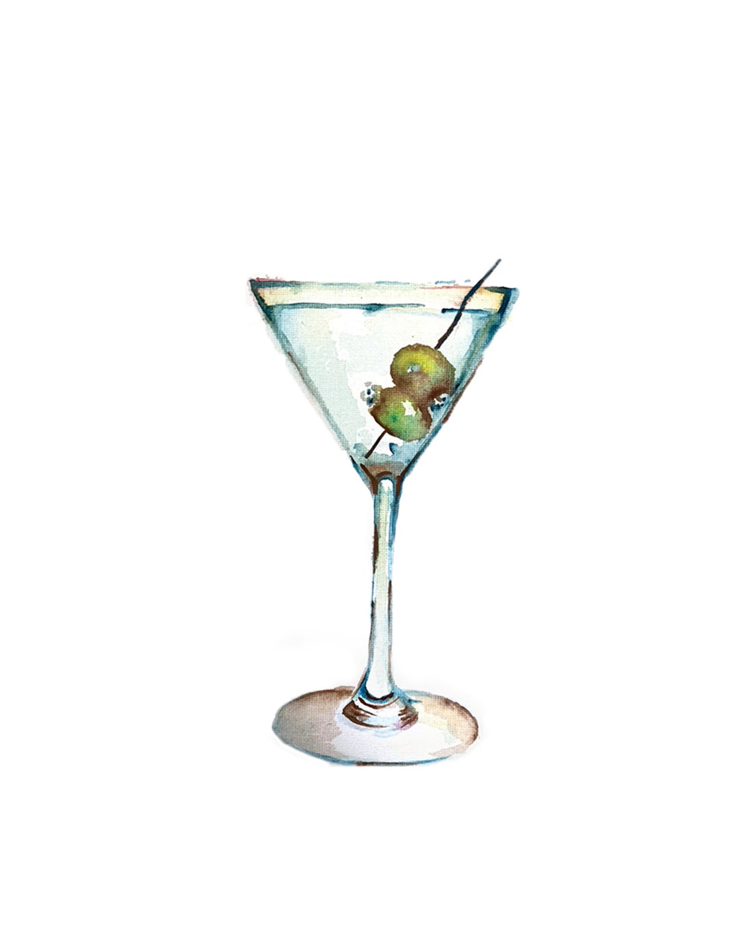 Dirty Martini Watercolor Digital Download - Etsy