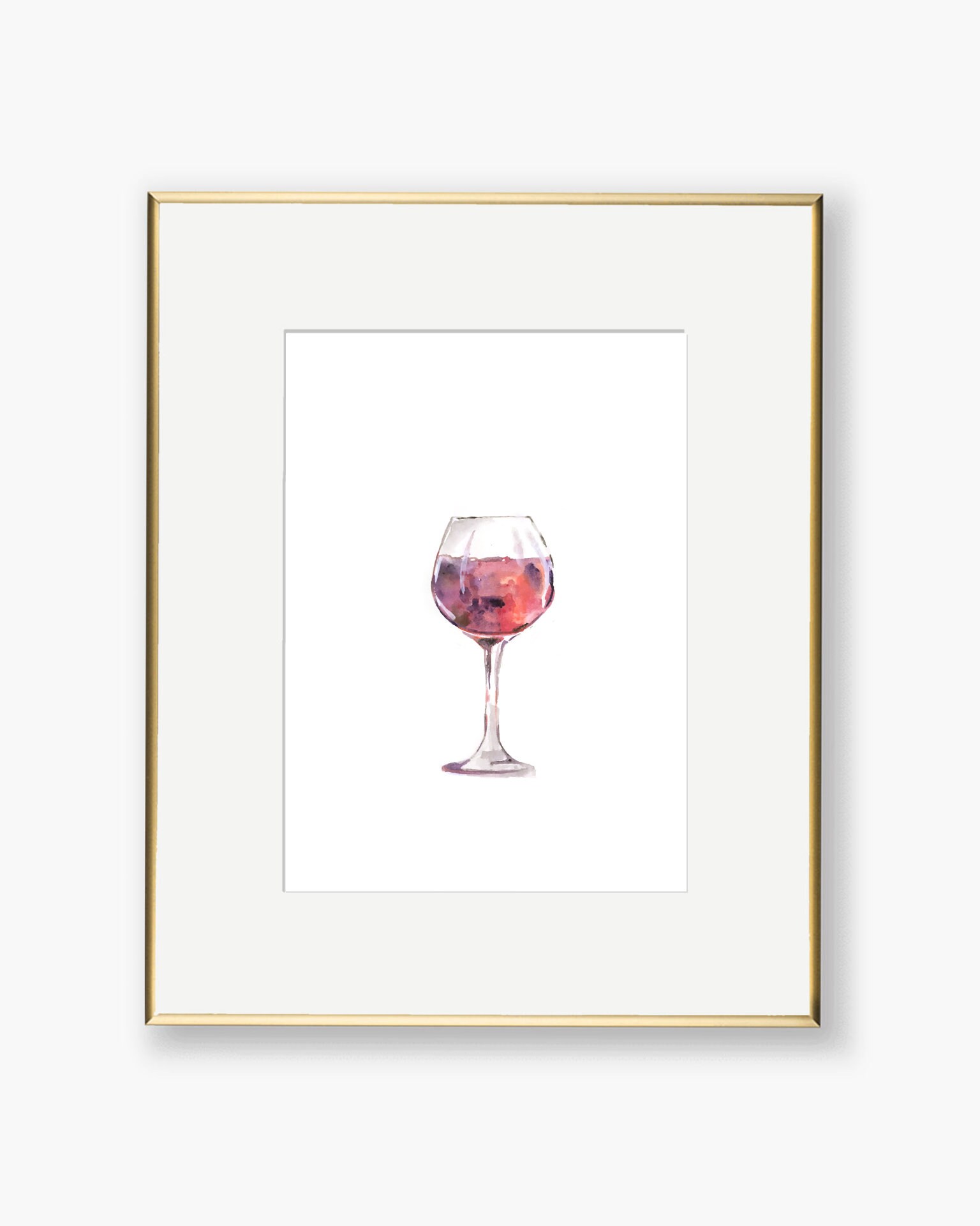 Red Wine Watercolor Print - Etsy