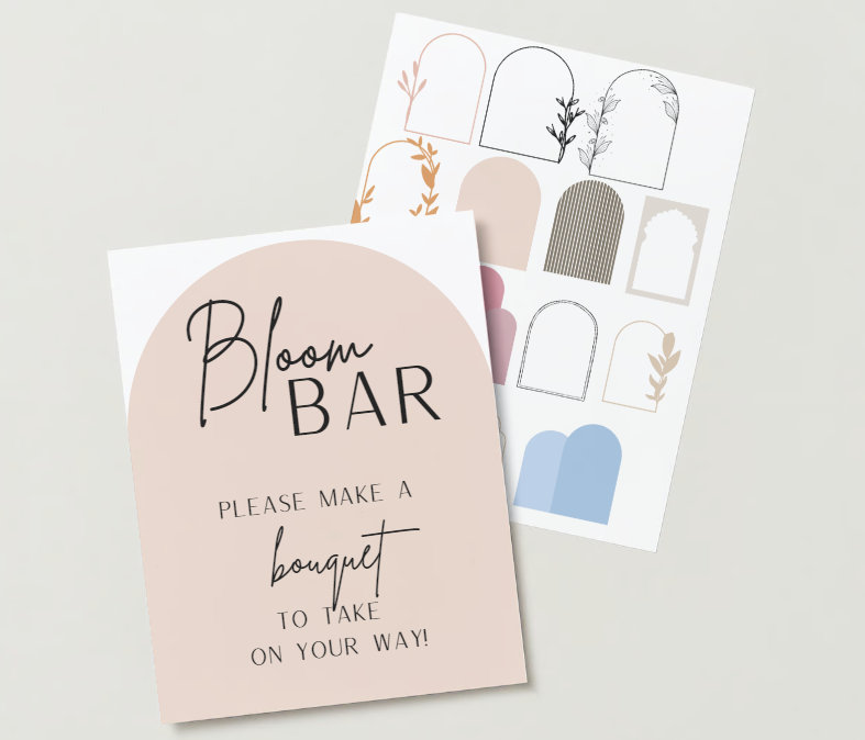 Bloom Bar Sign for Bridal Shower Baby Shower Flower Bar - Etsy