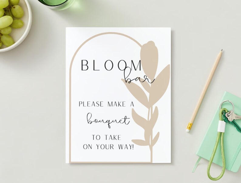 Bloom Bar Sign Bridal Shower Baby Shower - Etsy