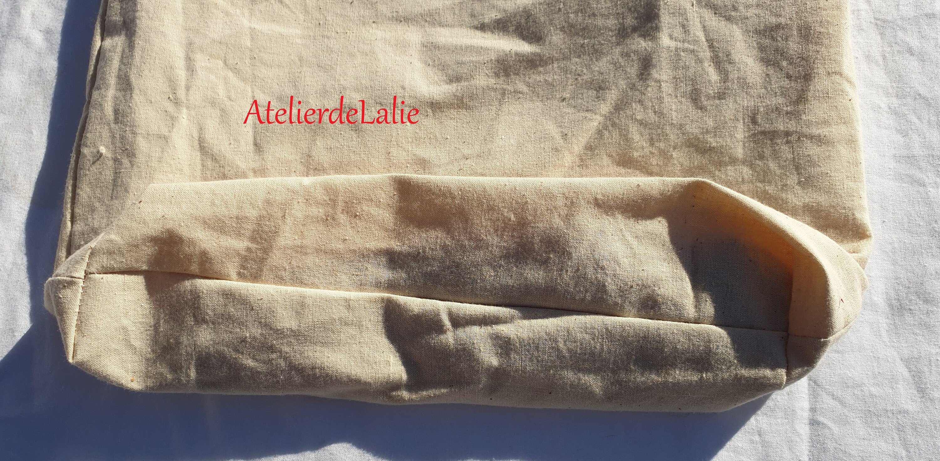 Sac fait main en toile écru réversible avec poche externe - Etsy France