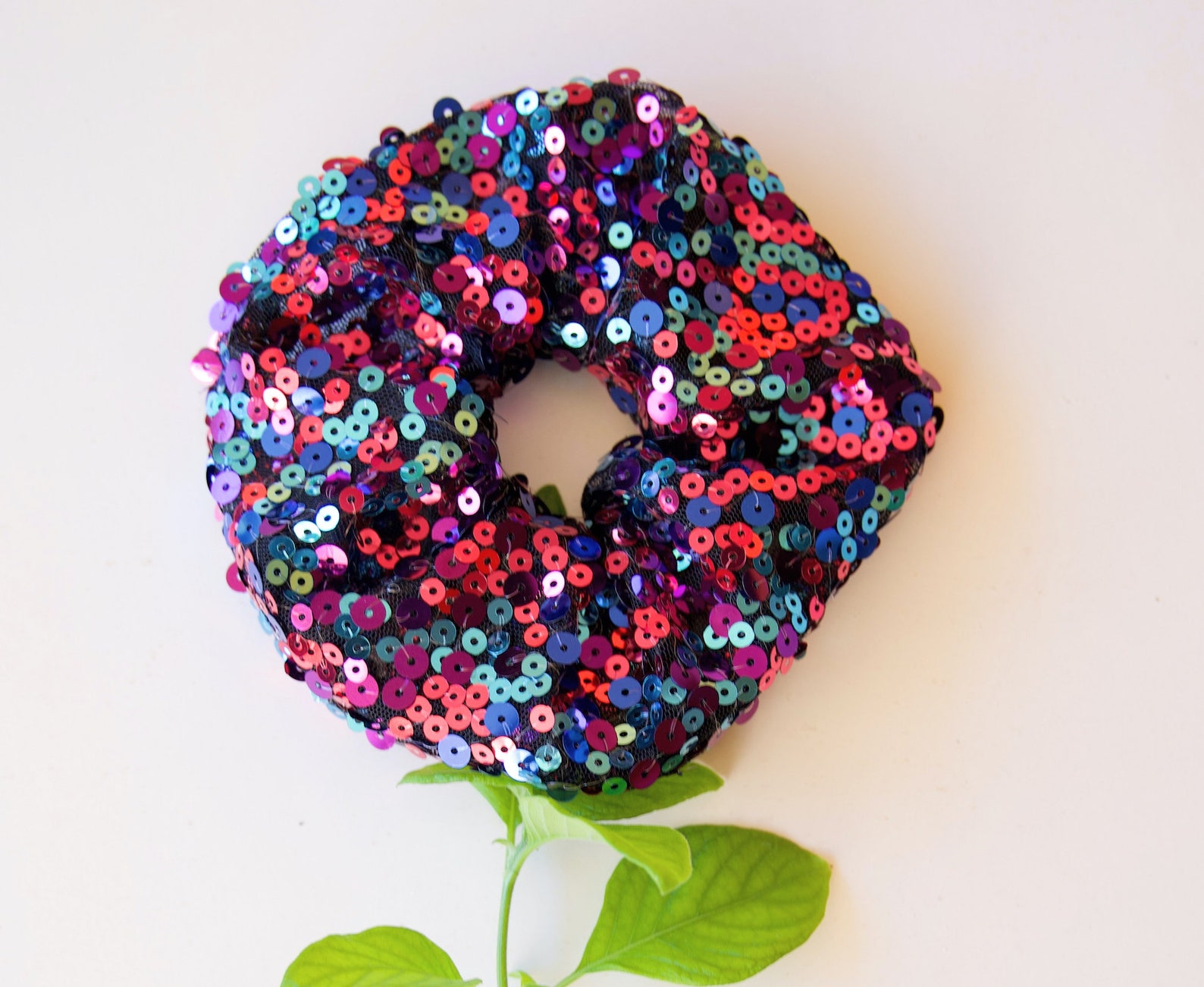 Colorful Sequin Scrunchie Giant Scrunchies Oversized | Etsy
