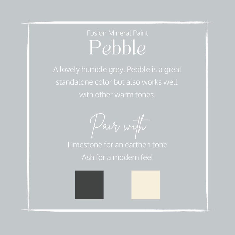 DISCOUNTED Fusion Mineral Paint Color: Pebble Acrylic Resin Paint Built ...