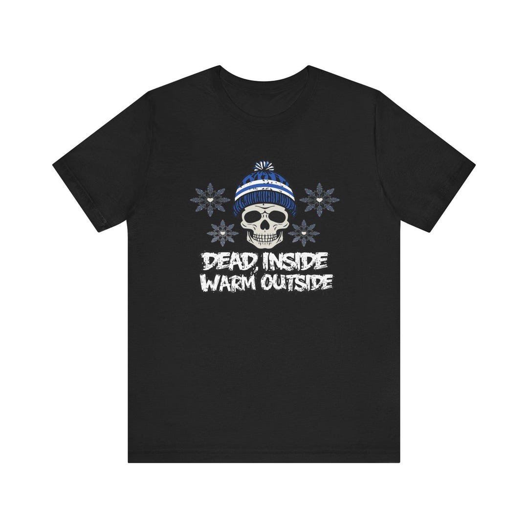 Dead Inside Warm Outside Beanie Skull Grunge Tee - Etsy