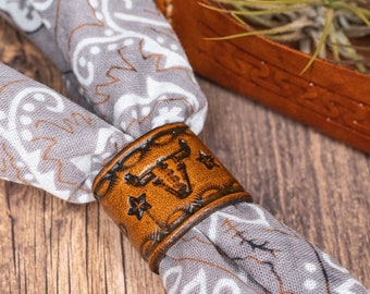 Handmade Leather Scarf Slide - Etsy