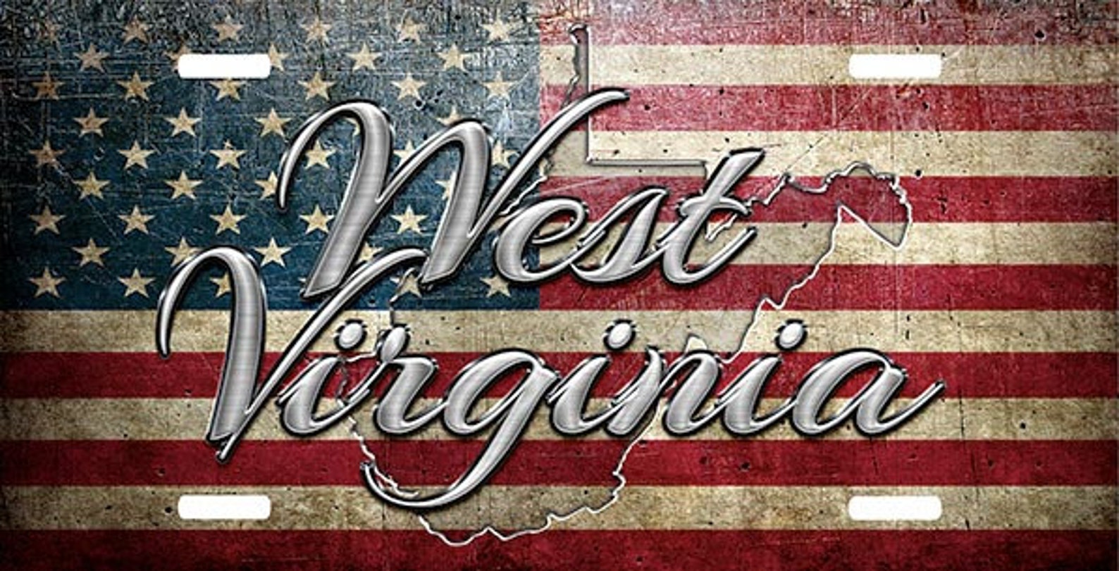 WV West Virginia Custom License Plate Flags - Etsy