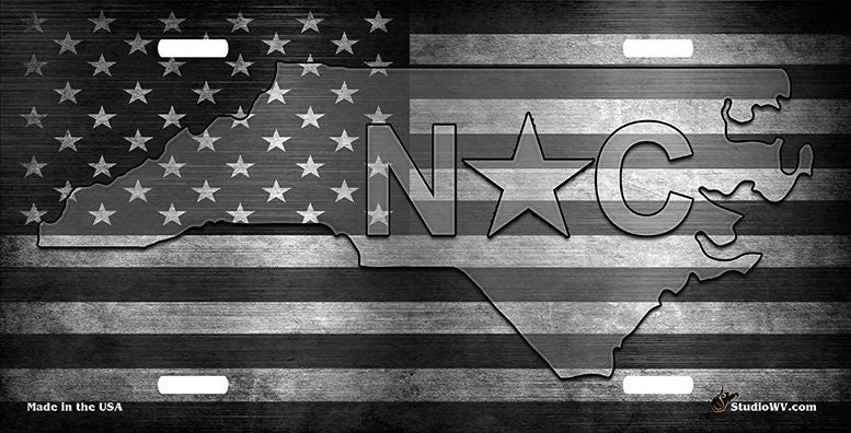 North Carolina NC State Custom License Plate Custom Car | Etsy