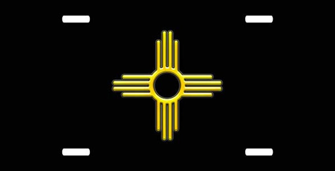 New Mexico Custom License Plate Custom Car Tag Yellow Zia - Etsy