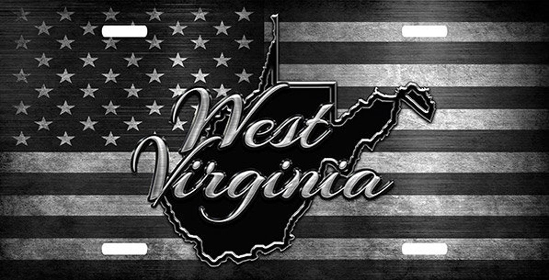 WV - Custom License Plate - Custom Car Tag - Thin Line - Etsy
