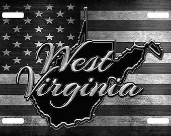 WV West Virginia Custom License Plate Custom Car Tag - Etsy