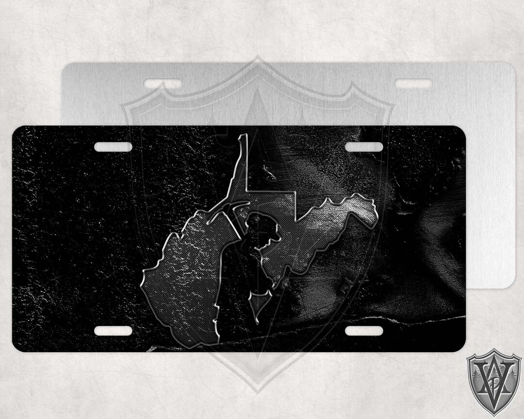 WV - West Virginia - Custom License Plate - Custom Car Tag - Coal Dust ...