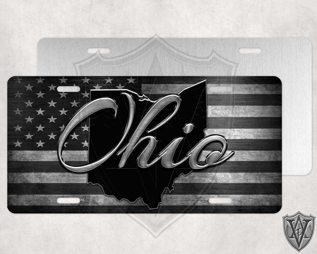 Ohio - Custom License Plate - Custom Car Tag - Thin Line - Etsy