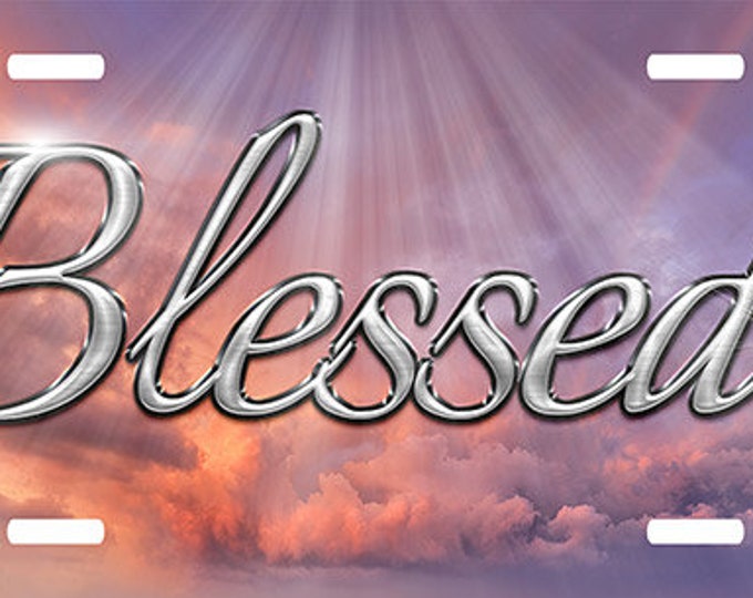 Blessed Custom License Plate Personalized License Custom - Etsy
