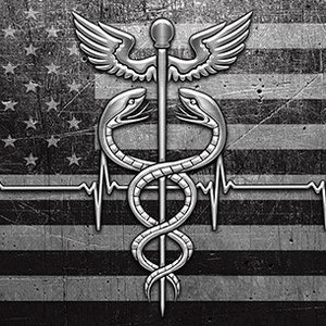 Caduceus EMS EMT Custom License Plate Distressed Flag - Etsy