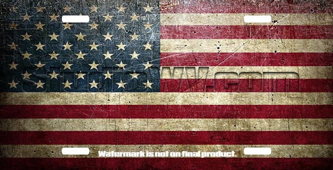 American Flag - Custom License Plate - Custom Car Tag - Personalized ...