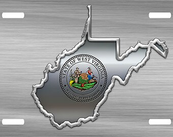 WV West Virginia Custom License Plate Custom Car Tag - Etsy