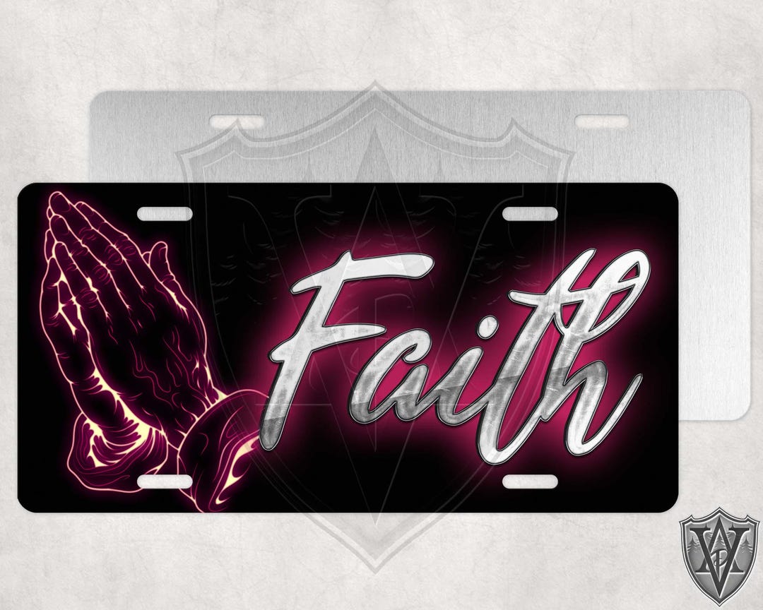 Personalized License Plate - Custom License Plate - Praying Hands ...