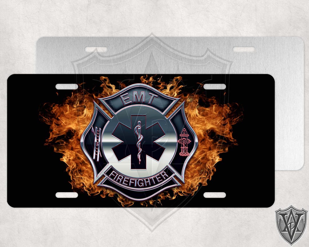Firefighter - Custom License Plate - Custom Car Tag - Personalized ...