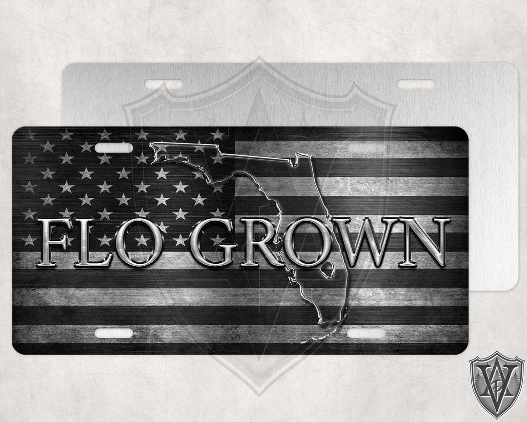 Custom License Plate - Custom Car Tag - Florida - FLOGROWN - Etsy