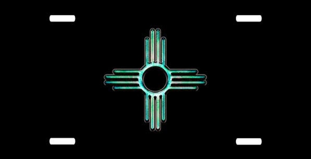 New Mexico Custom License Plate Custom Car Tag Turquoise Zia - Etsy