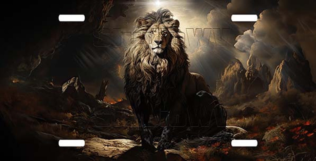Desert Lion Custom License Plate Custom Car Tag Personalized License ...