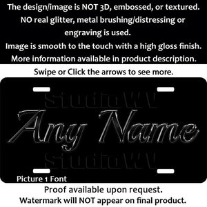 Custom License Plate Custom Car Tag Personalized License Plate Black ...