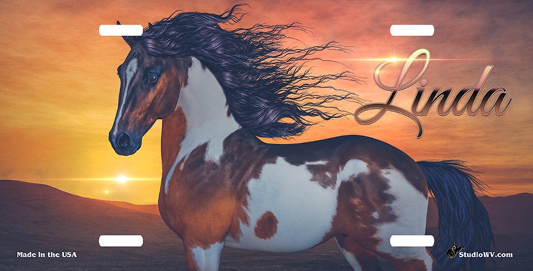 Horse License Plate, Custom License Plate, Custom Car Tag, Personalized ...