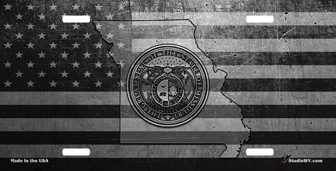 Missouri - Custom License Plate - Custom Car Tag - Flag Edition - Etsy