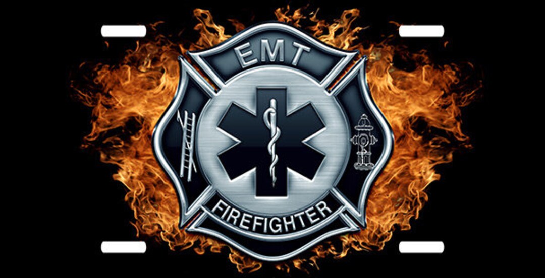 Firefighter License Plate - EMT - Custom License Plate - Custom Car Tag ...
