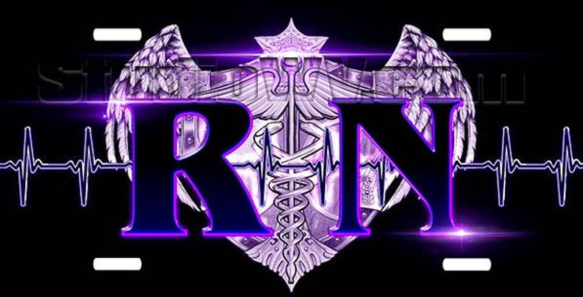 RN Nurse Custom License Plate Personalized License Plate - Etsy