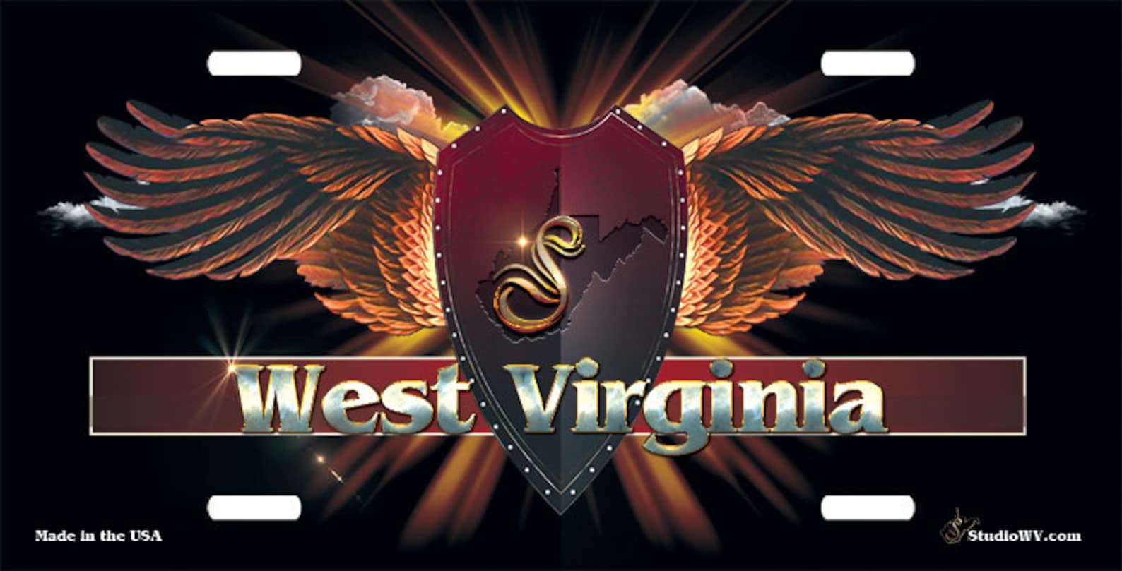 WV West Virginia Custom License Plate Custom Car Tag - Etsy