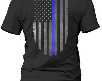Thin Blue Line Crest T Shirt - Etsy