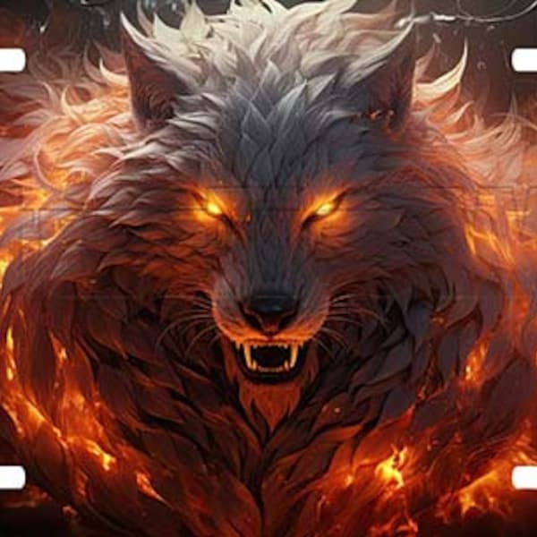 Flaming Wolf - Etsy