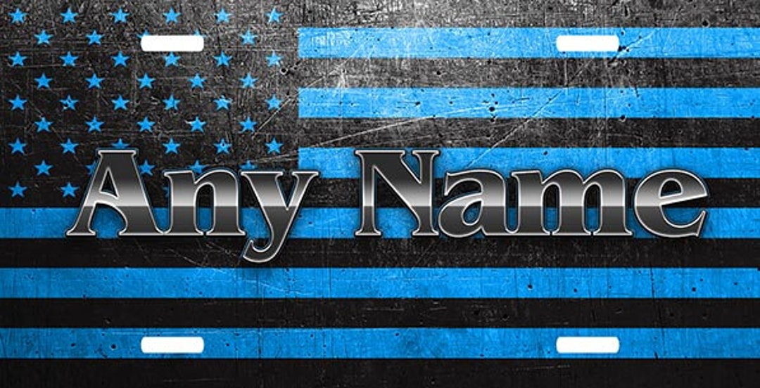 American Flag Custom License Plate Custom Car Tag - Etsy