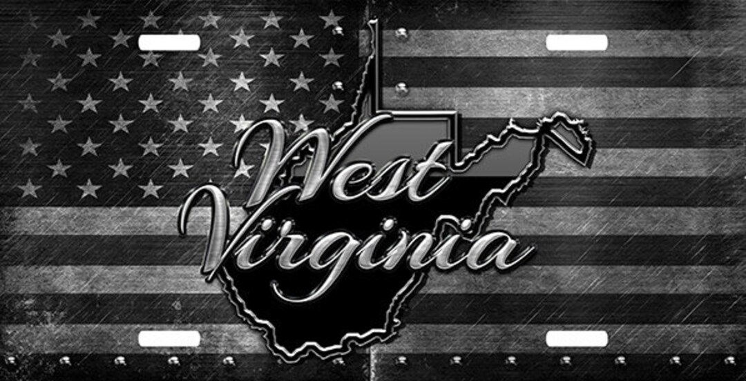 WV - West Virginia - Custom License Plate - Custom Car Tag - Riveted WV ...