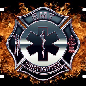 Firefighter Custom License Plate Custom Car Tag Personalized License ...