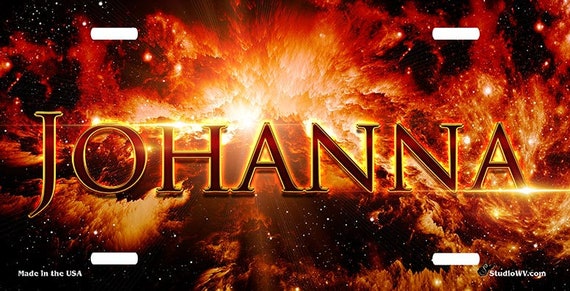 Custom License Plate Fire Flames Custom Car Tag Flaming | Etsy