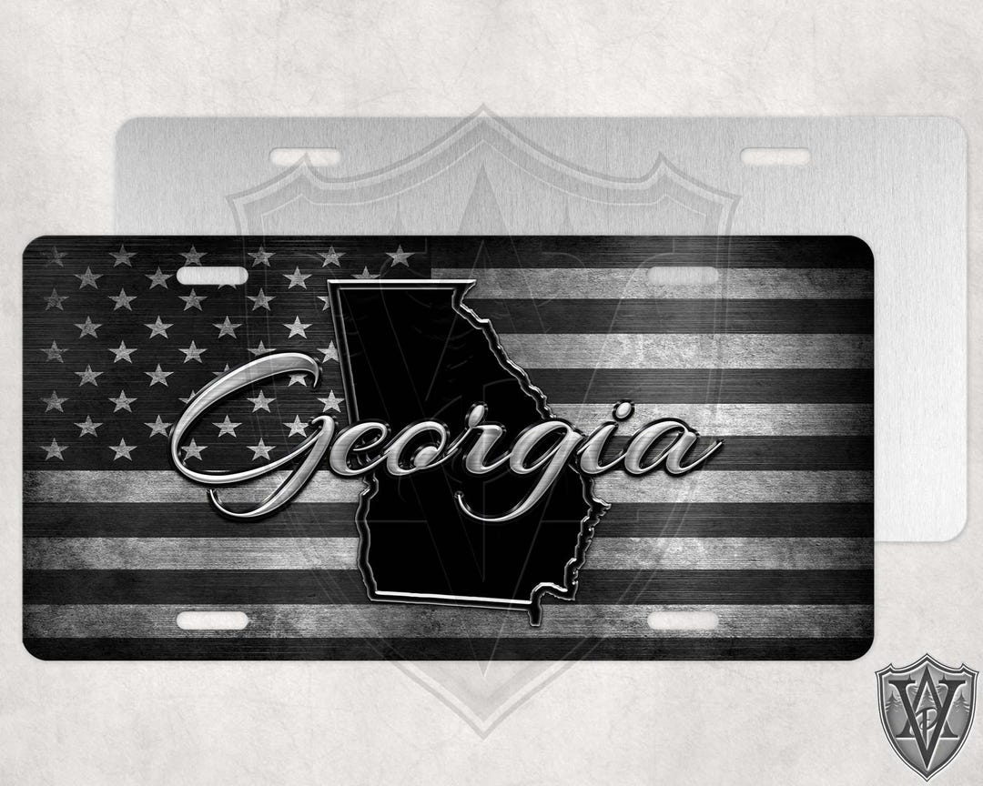 Georgia - Custom License Plate - Flag - Etsy