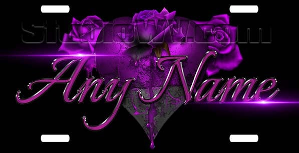 Purple Custom License Plate Custom Car Tag Personalized | Etsy